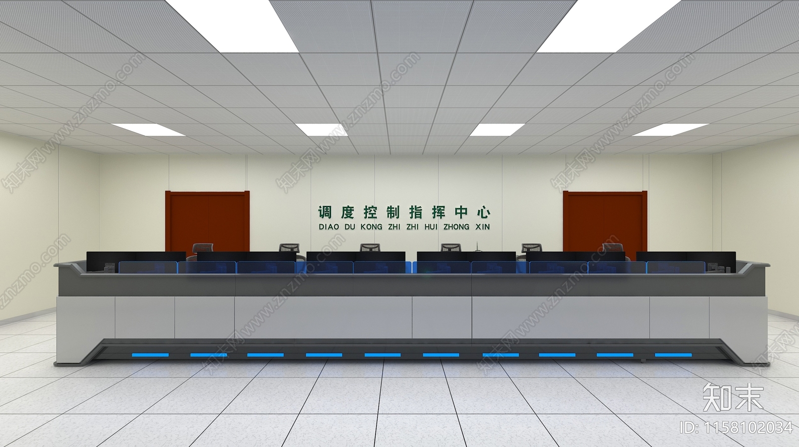 现代指挥中心3d模型下载【id1158102034】知末3d模型网