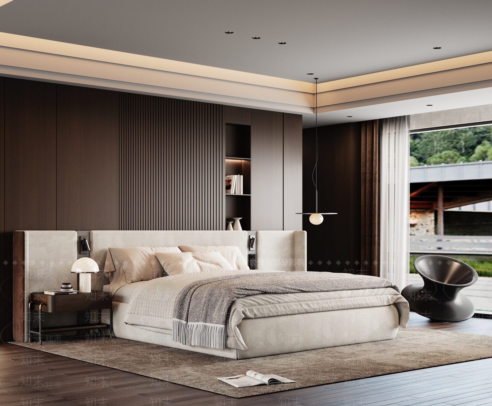 Minotti现代卧室SU模型下载【ID:1159002066】_知末su模型网