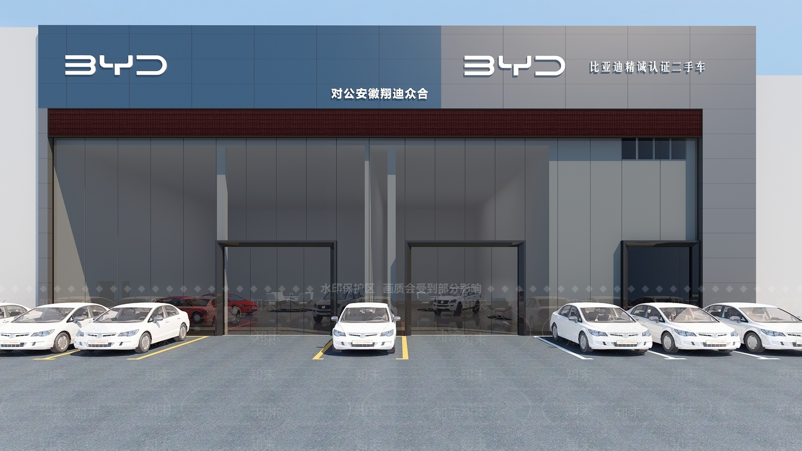 现代4s店3D模型下载【ID:1159571022】_知末3d模型网