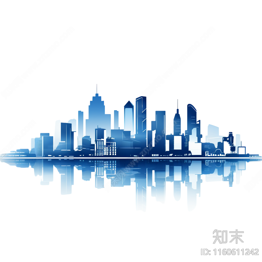 png免抠城市剪影贴图下载【ID:1160611242】_【知末网贴图库】