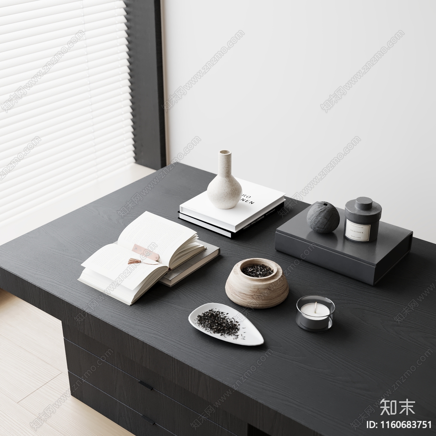 现代桌面摆件组合3d模型下载【id1160683751】知末3d模型网
