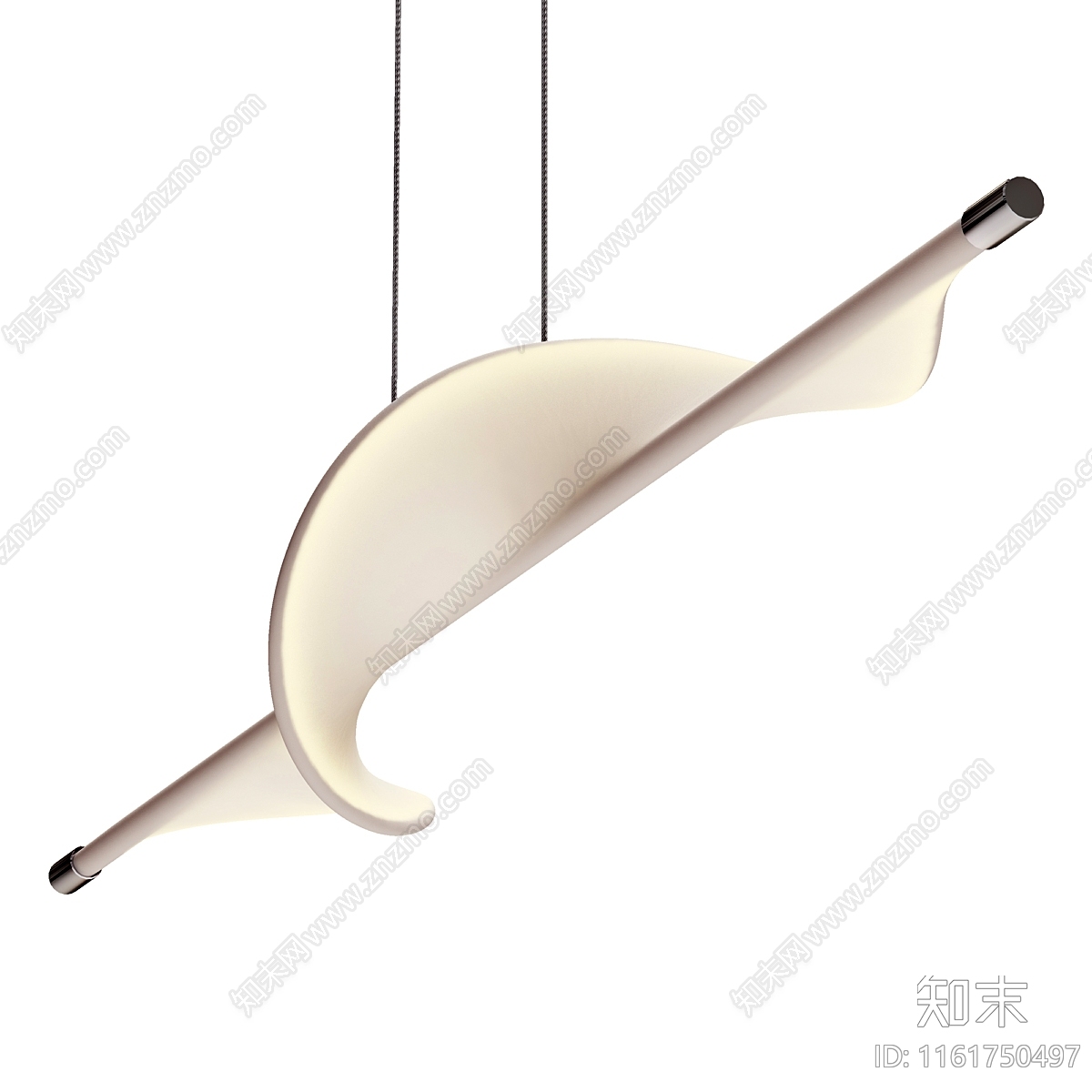 现代长条吊灯3d模型下载【id1161750497】知末3d模型网