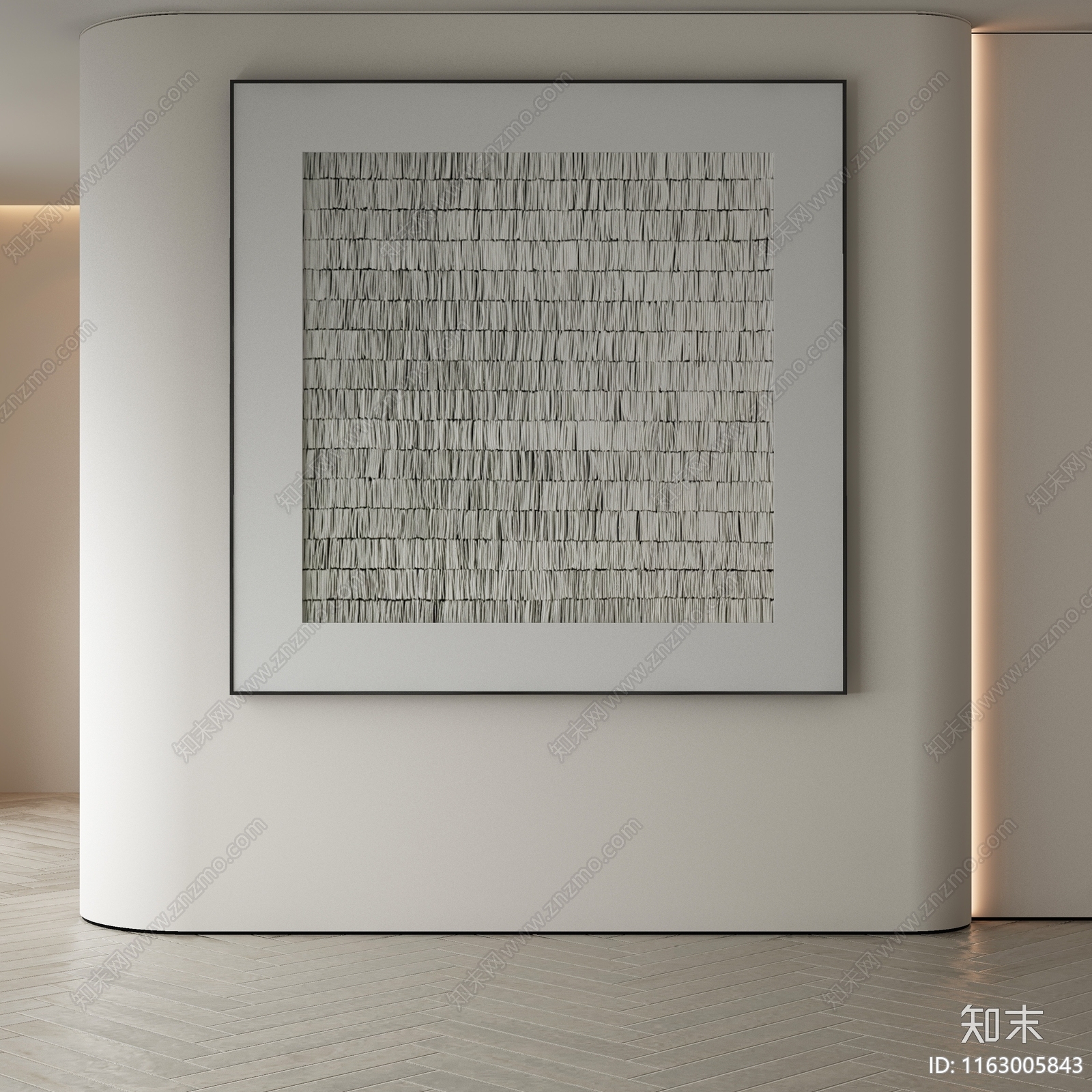 现代侘寂挂画3d模型下载【id1163005843】知末3d模型网
