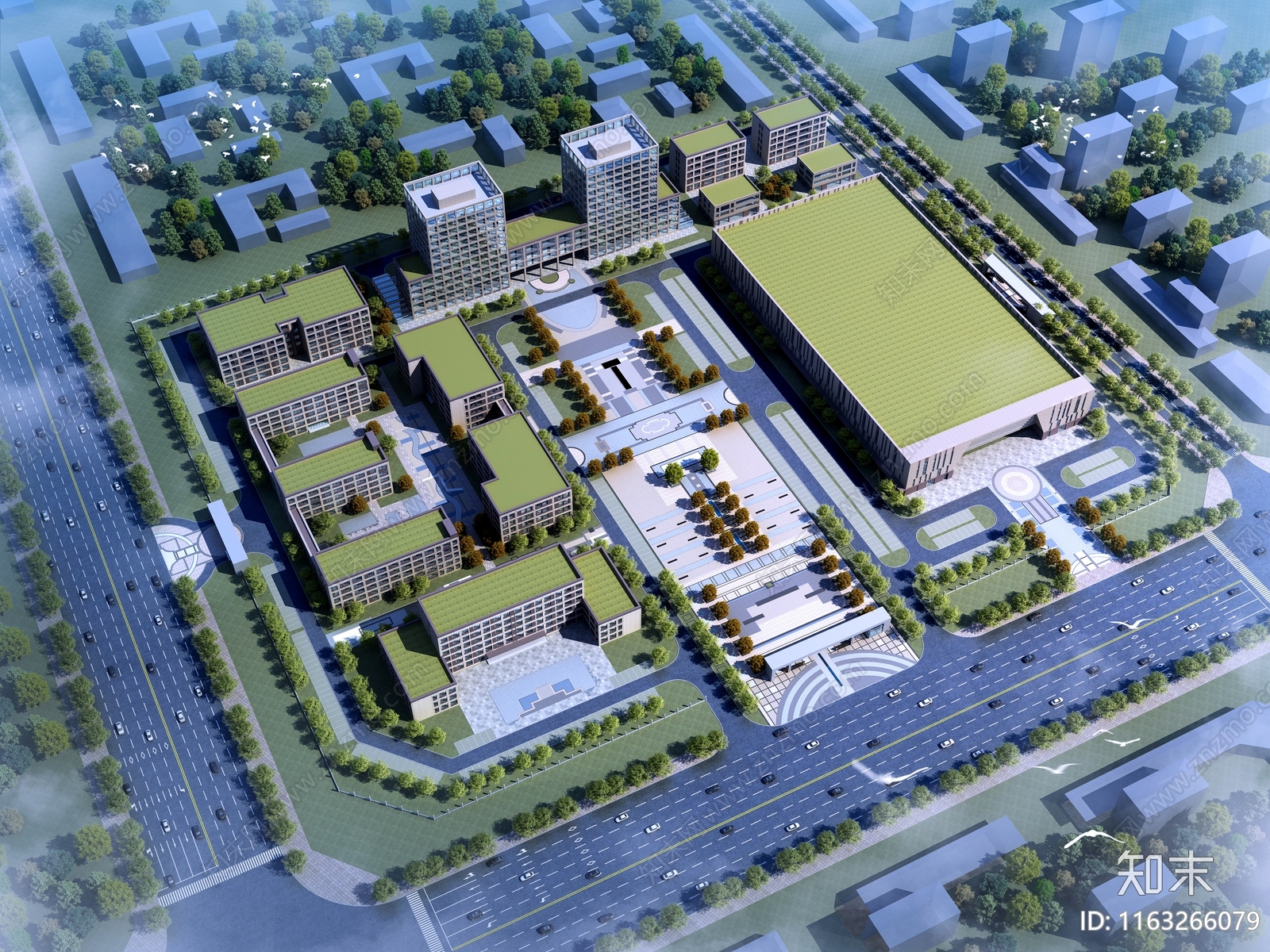 现代鸟瞰规划工业园区产业园科技市场产业园鸟瞰产业园工业园区3d模型下载 Id1163266079【知末网】