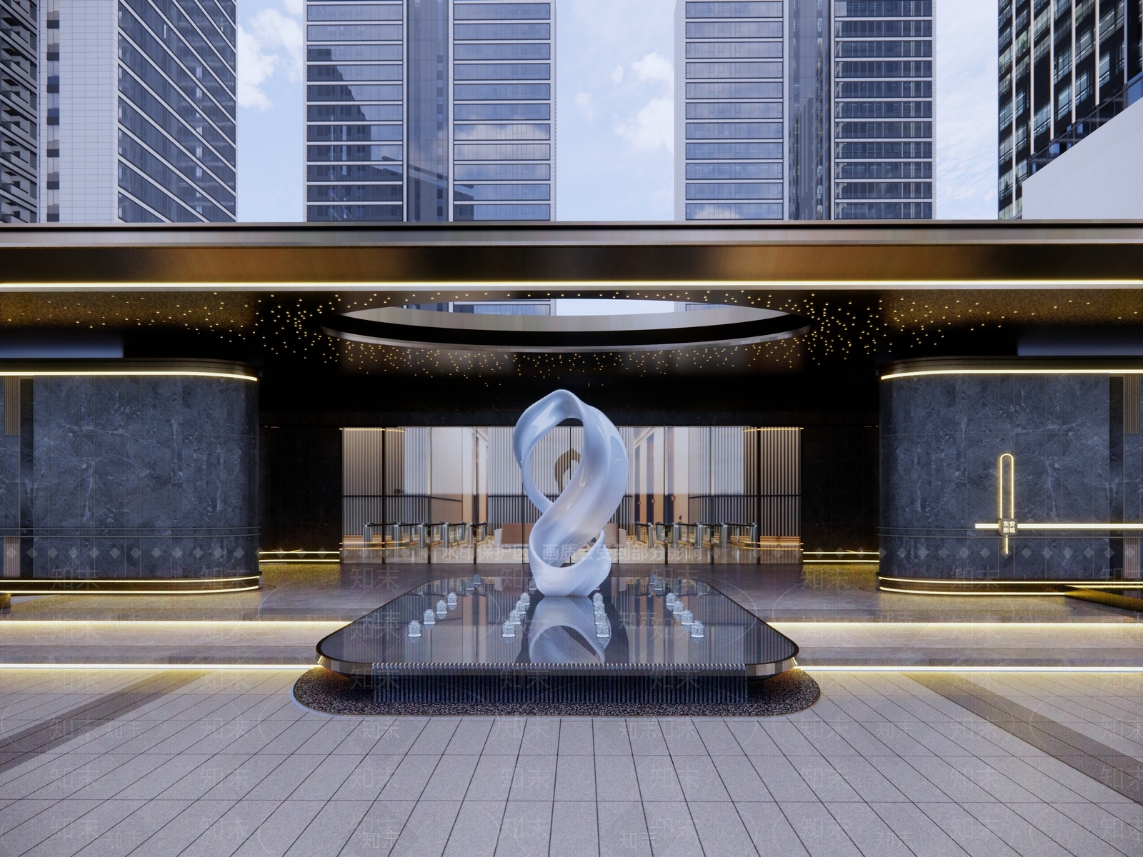 现代雕塑小品SU模型下载【ID:1166609820】_知末su模型网