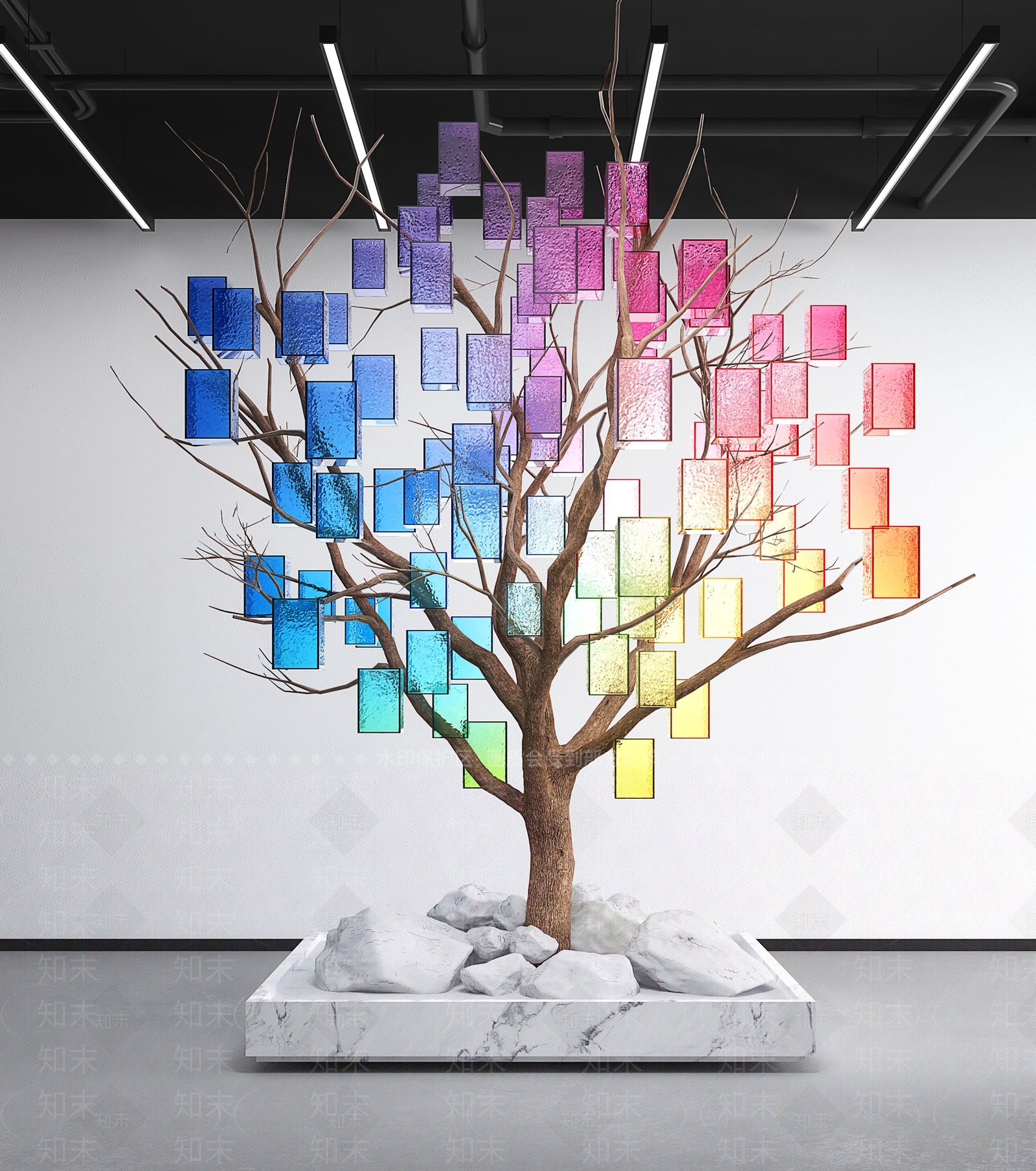 现代艺术装置SU模型下载【ID:1171456363】_知末su模型网