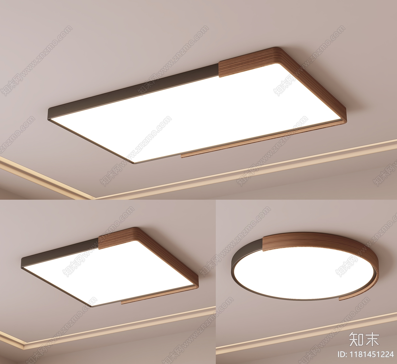 中古吸顶灯3d模型下载【id1181451224】知末3d模型网