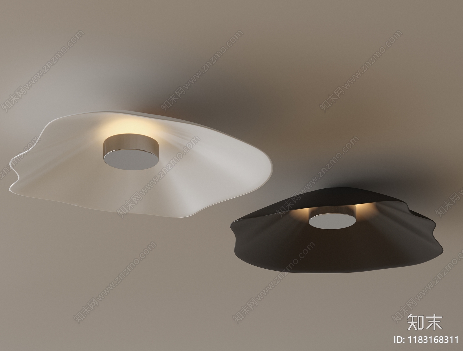 现代极简吸顶灯3d模型下载【id1183168311】知末3d模型网