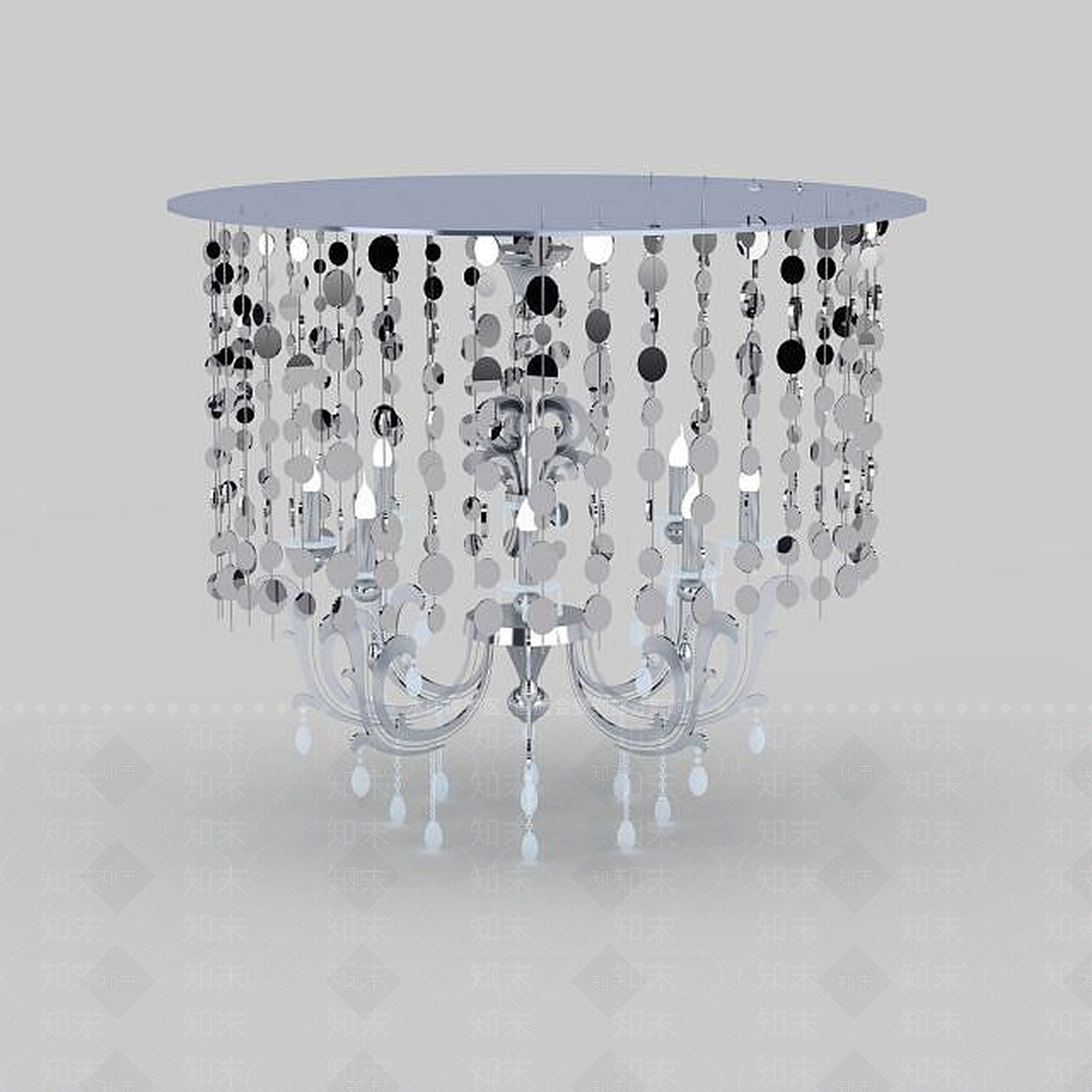 现代吸顶灯3D模型下载【ID:1195593560】_知末3d模型网