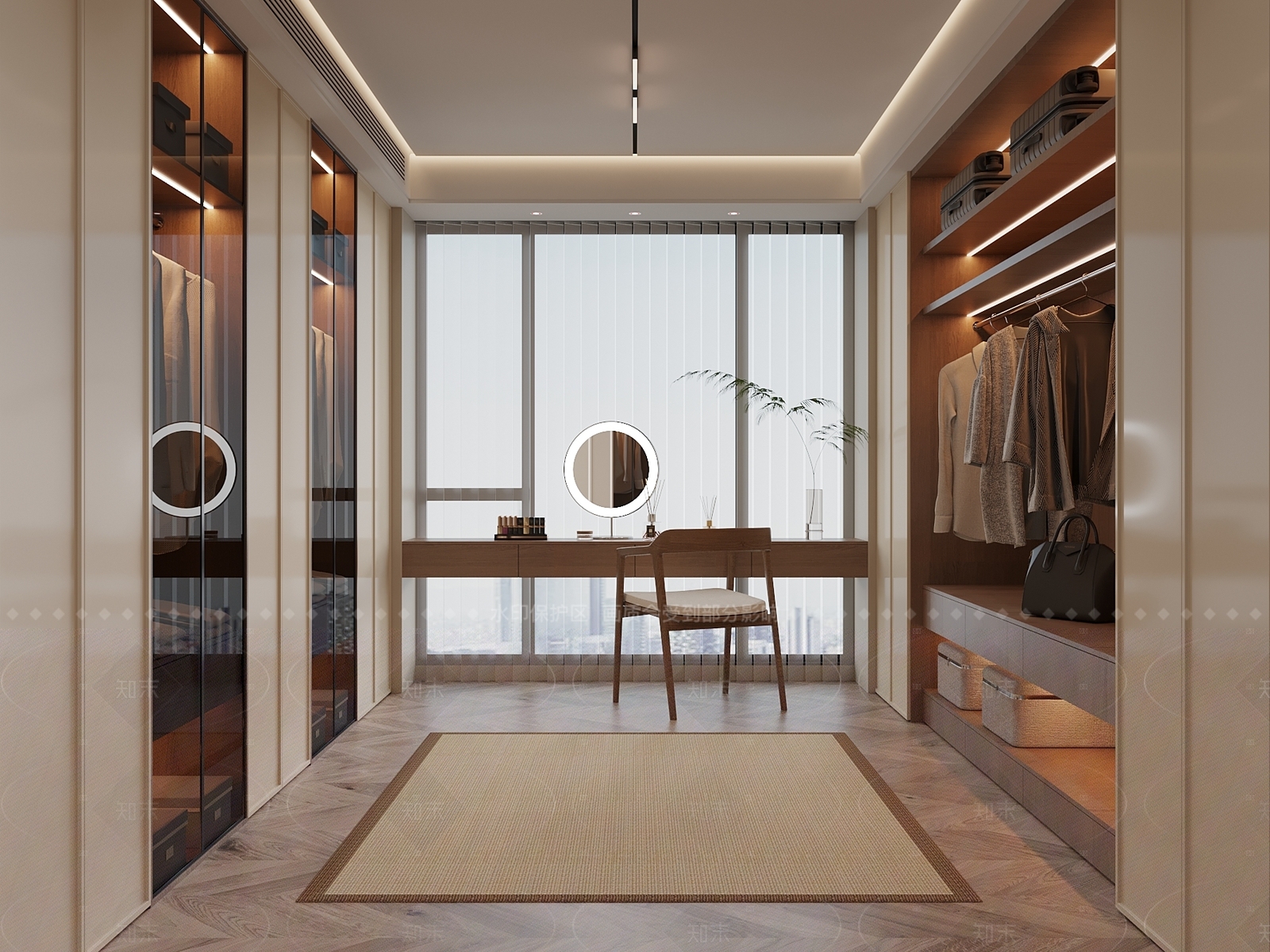 新中式衣帽间SU模型下载【ID:1205173195】_知末su模型网