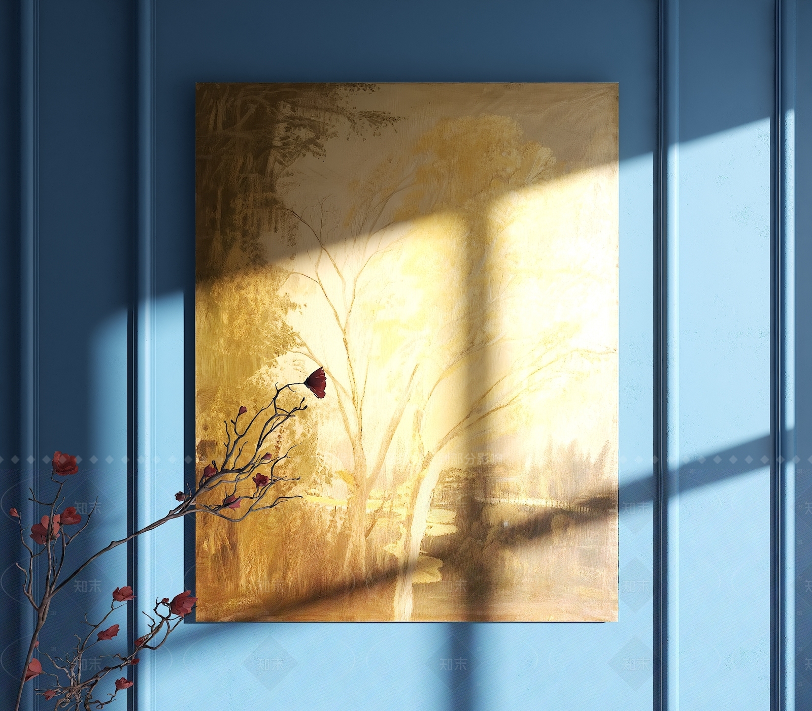 现代抽象画SU模型下载【ID:1206704096】_知末su模型网