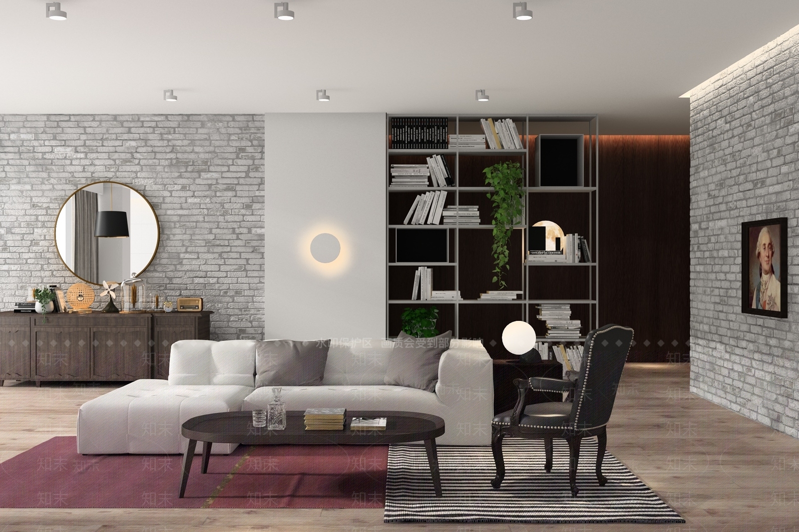 Nott设计现代客厅3D模型下载【ID:180289181】_知末3d模型网