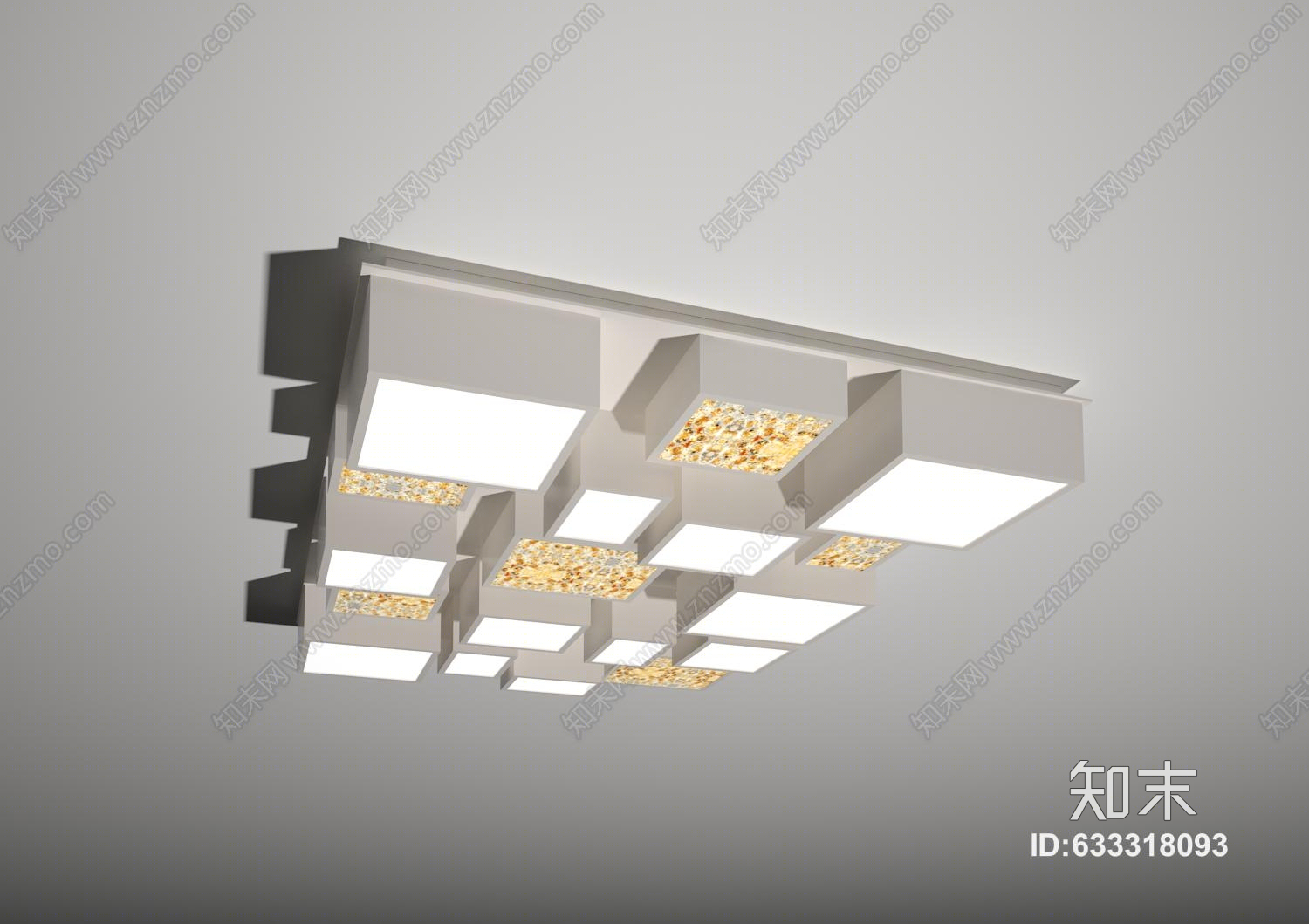 现代简约吸顶灯3d模型下载【id633318093】知末3d模型网